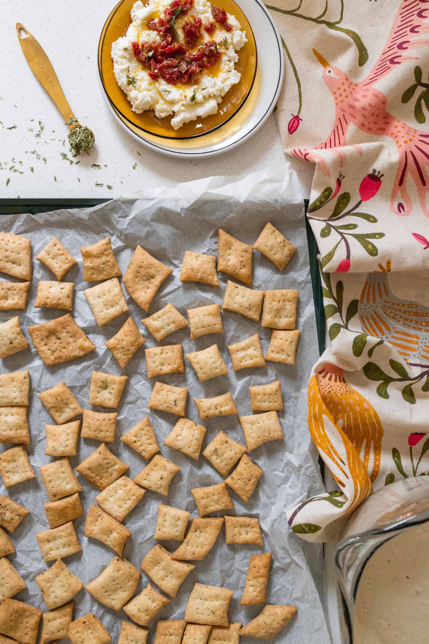 Sourdough Herb Crackers - sarahtherese.co