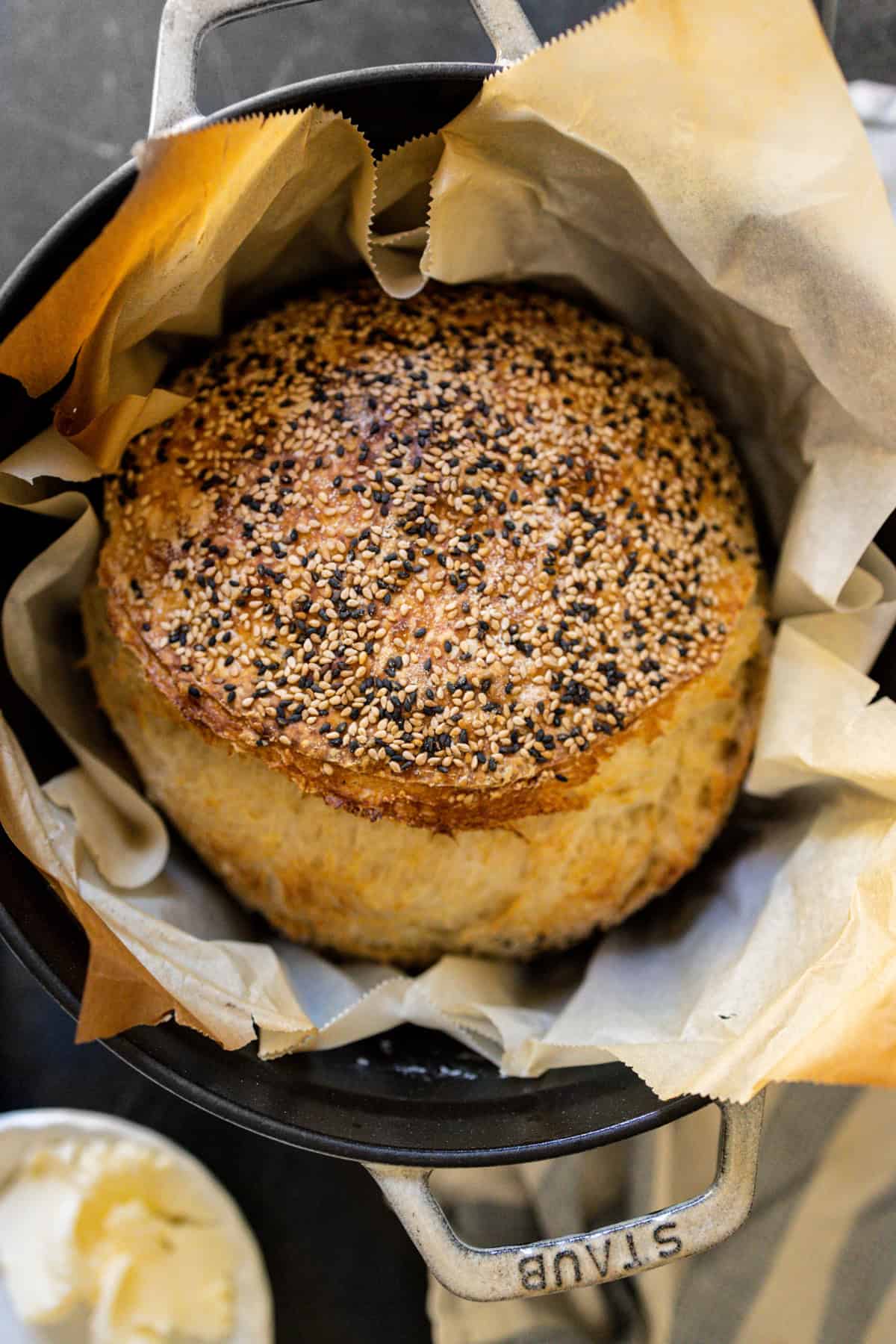 Beginner Sourdough Artisan Round Loaf - sarahtherese.co