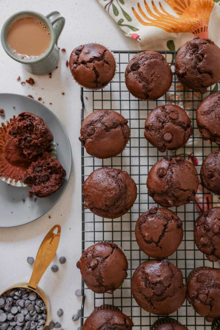 Chocolate Sourdough Muffins - sarahtherese.co