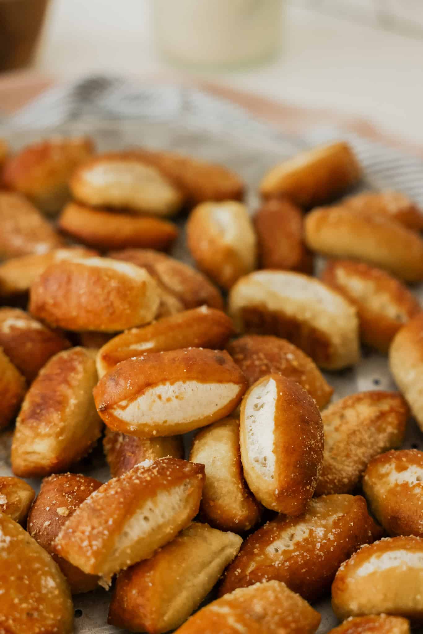 Soft Sourdough Pretzel Puffs - sarahtherese.co