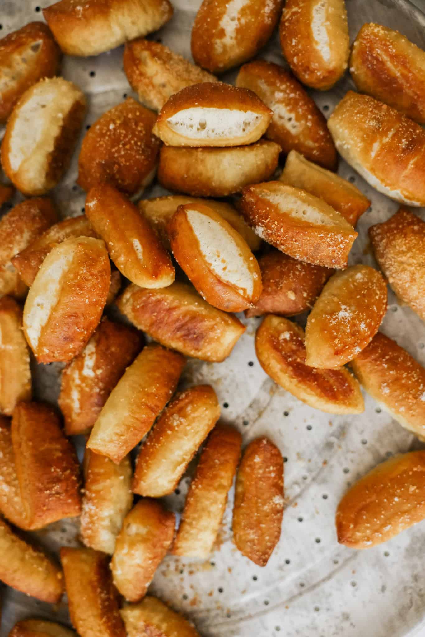 Soft Sourdough Pretzel Puffs - sarahtherese.co